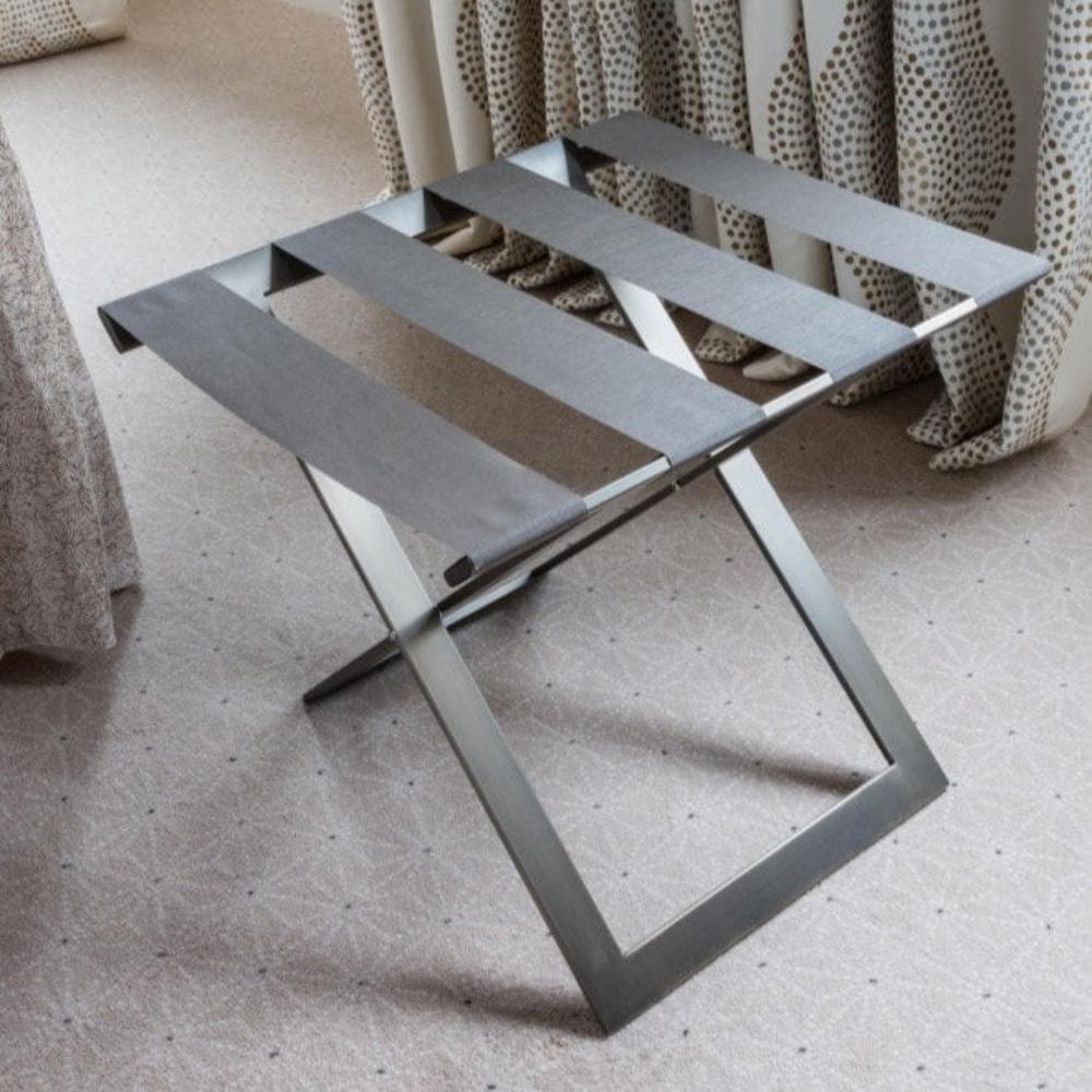 Foldable Metal Luggage Rack, Folding Luggage Stand - Grandmix