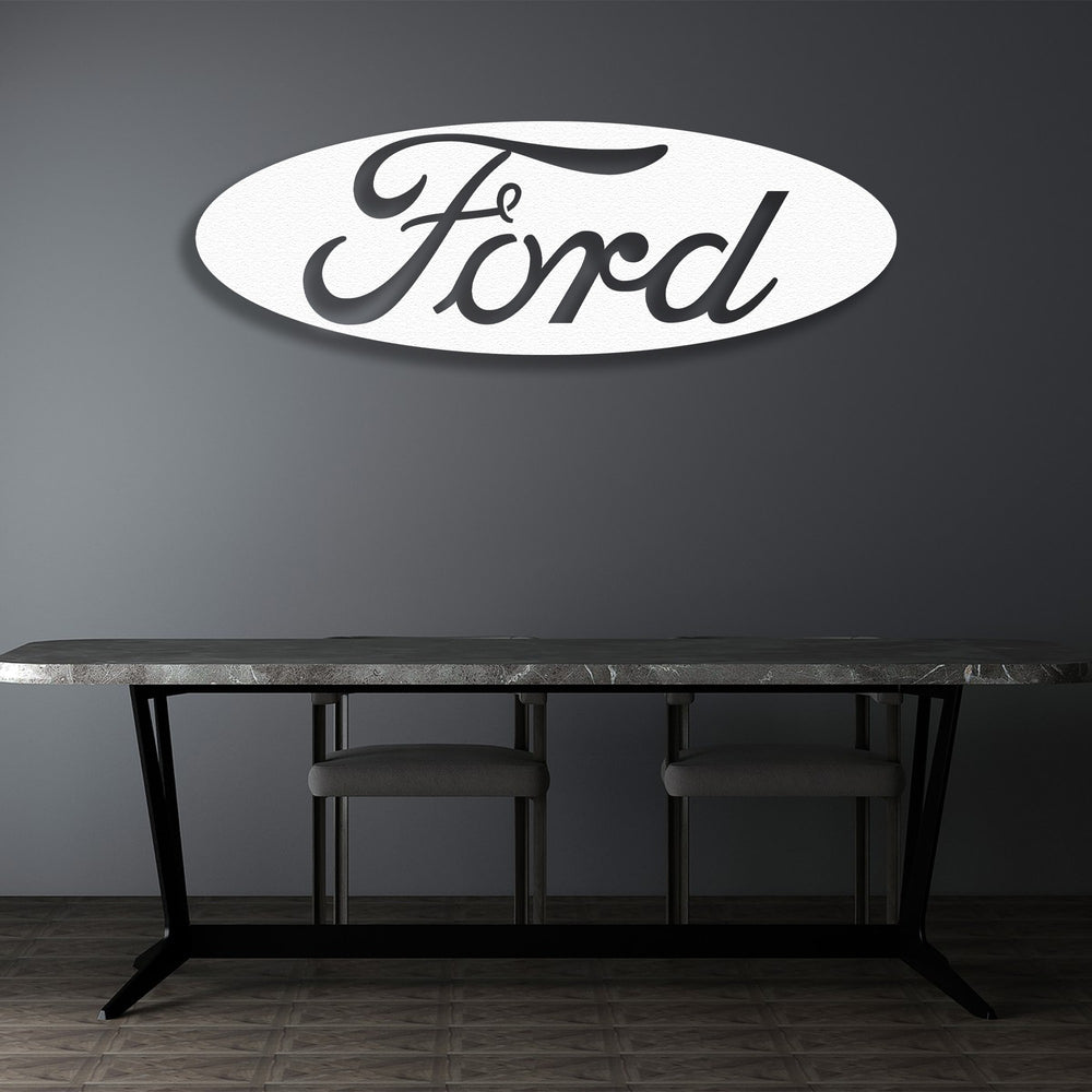Ford Logo Metal Wall Art - Metal Car Art - Grandmix
