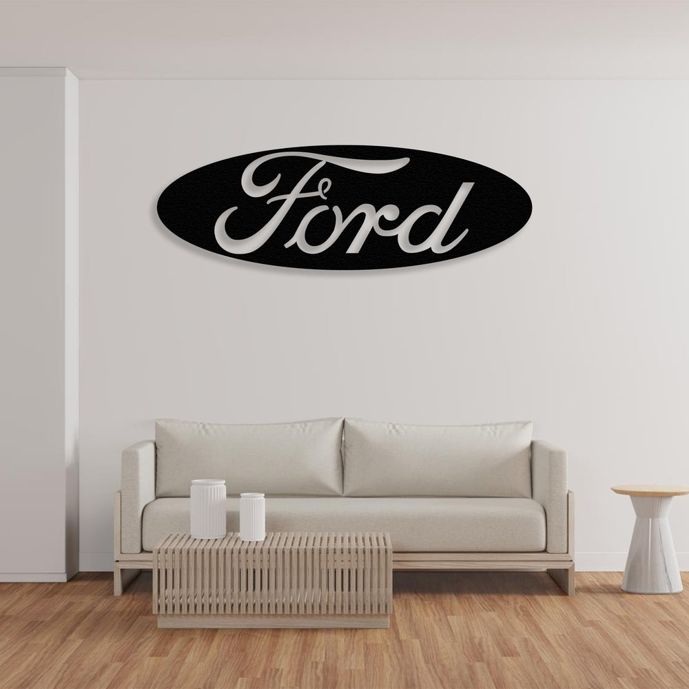 Ford Logo Metal Wall Art - Metal Car Art - Grandmix